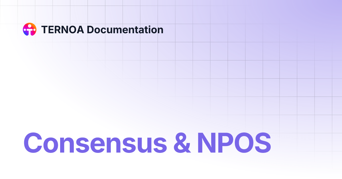 Consensus & NPOS | TERNOA Documentation